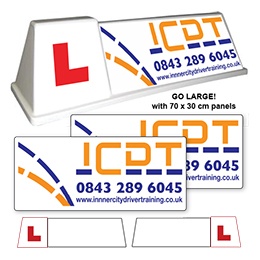 White Professional Magnetic Roof Sign | Grade Six Supplies