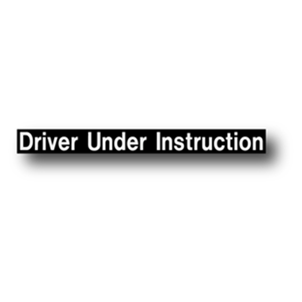 Driver Under Instruction (Black And White) | Grade 6 Supplies