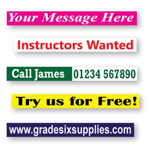 Own Message Decal 600 x 75mm | Grade 6 Supplies